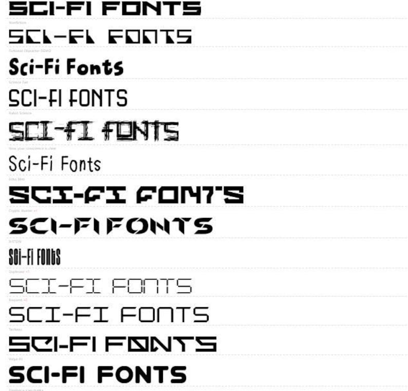 Sci-fi Fonts Special 150+ Font Bundle Cricut Cricut Fonts Procreate ...