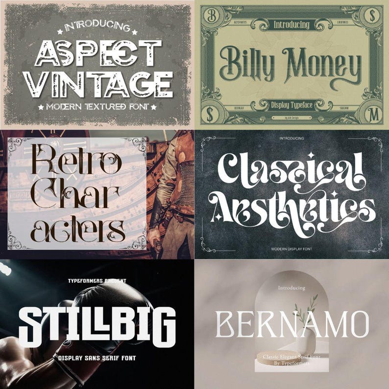 Old Money Fonts: 200+ Serif & Script Typefaces (instant Download) - Etsy