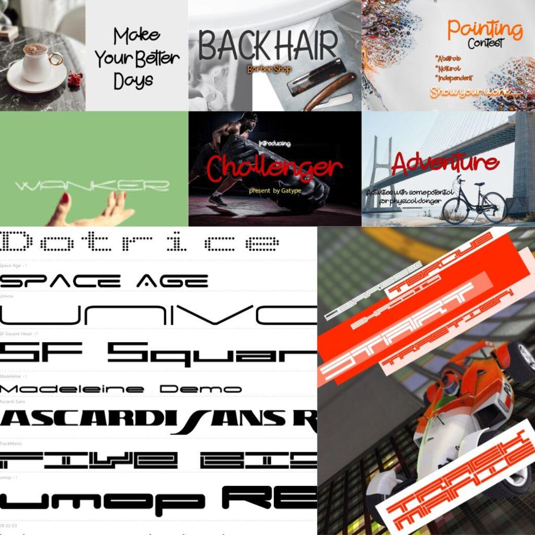 Ultra Wide Display Fonts Bold Modern Typefaces Digital Download - Etsy