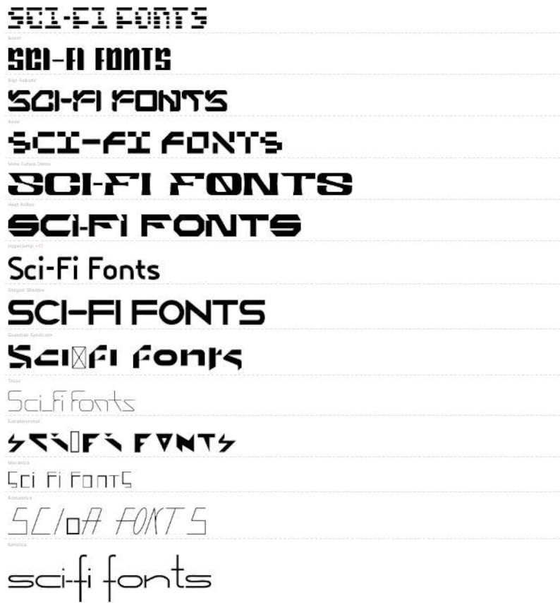 Sci-fi Fonts Special 150+ Font Bundle Cricut Cricut Fonts Procreate Fonts Commercial Use Font ...