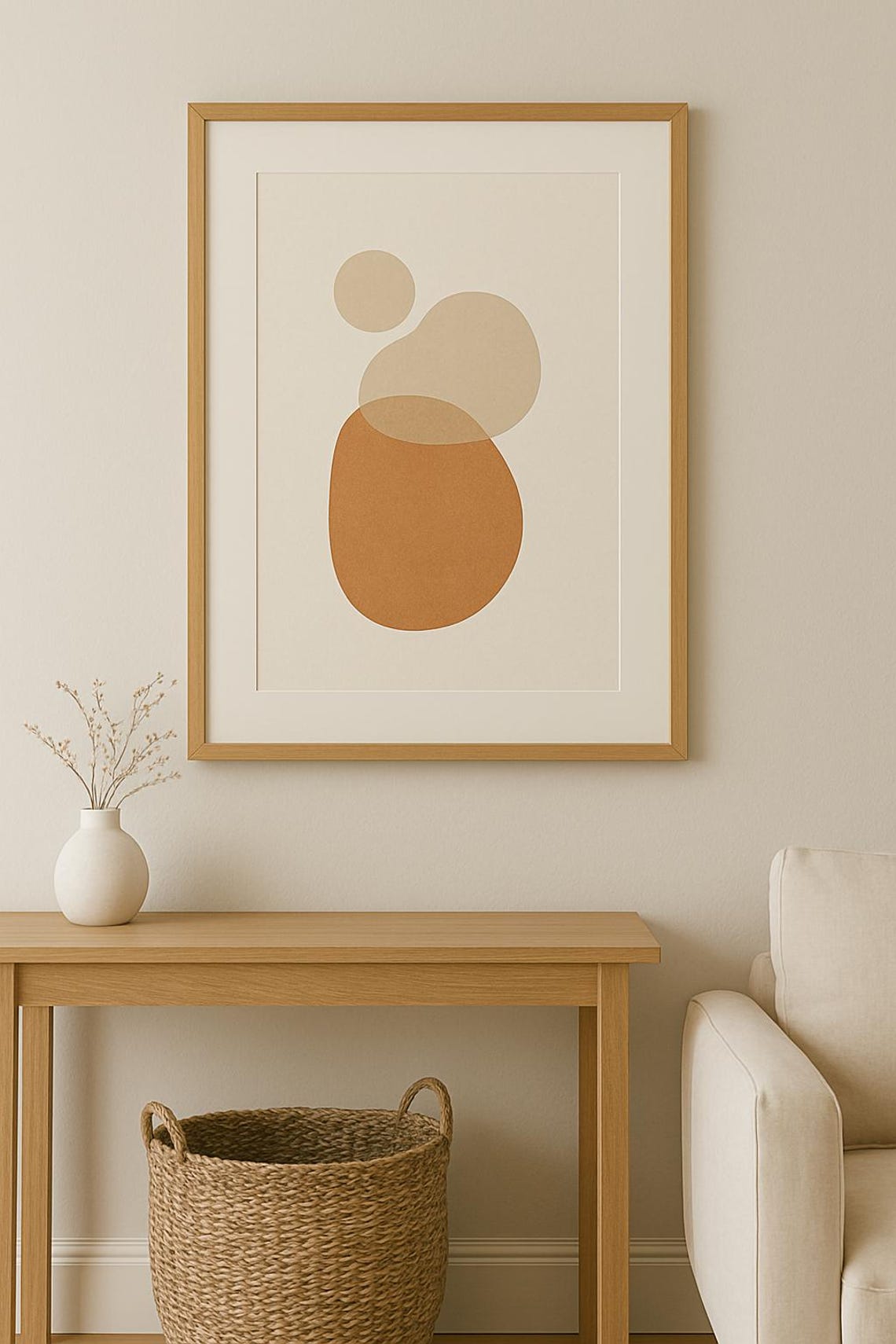Abstract Earth Tones Print: Minimalist Organic Shapes (digital Download ...