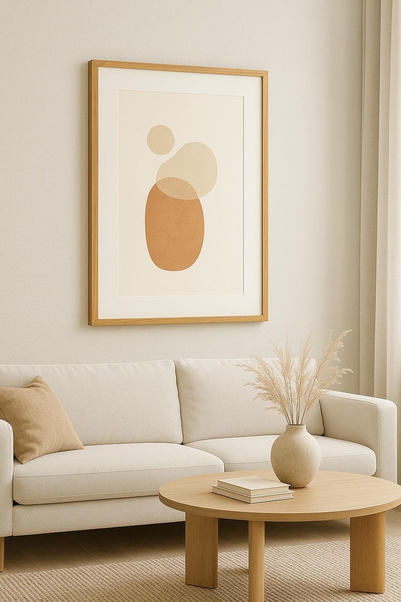 Abstract Earth Tones Print: Minimalist Organic Shapes (digital Download ...