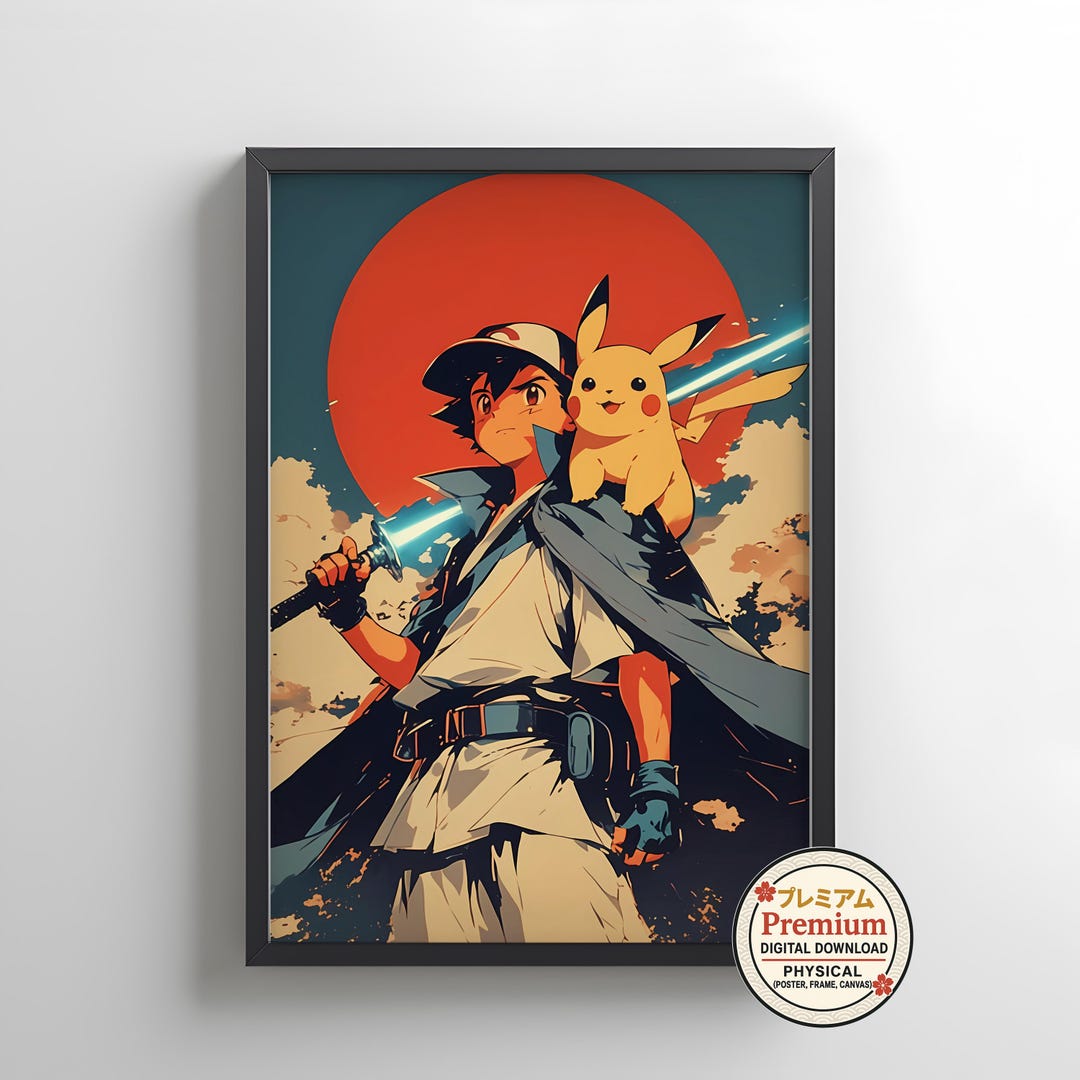 Ash Ketchum and Pikachu Jedi Hero, Pokemon Stars War Cross-world ...