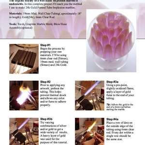 Flameworking Tutorial - 24k Gold Fumed Implosion Marble (ebook) - Etsy