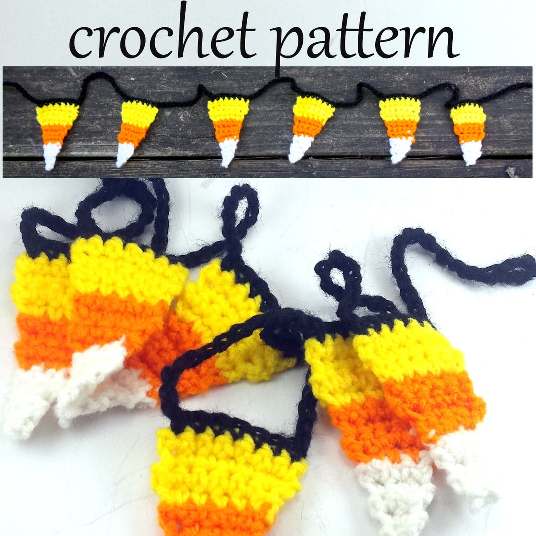 Candy Corn Bunting Pattern - Halloween Decor - Crochet Halloween ...