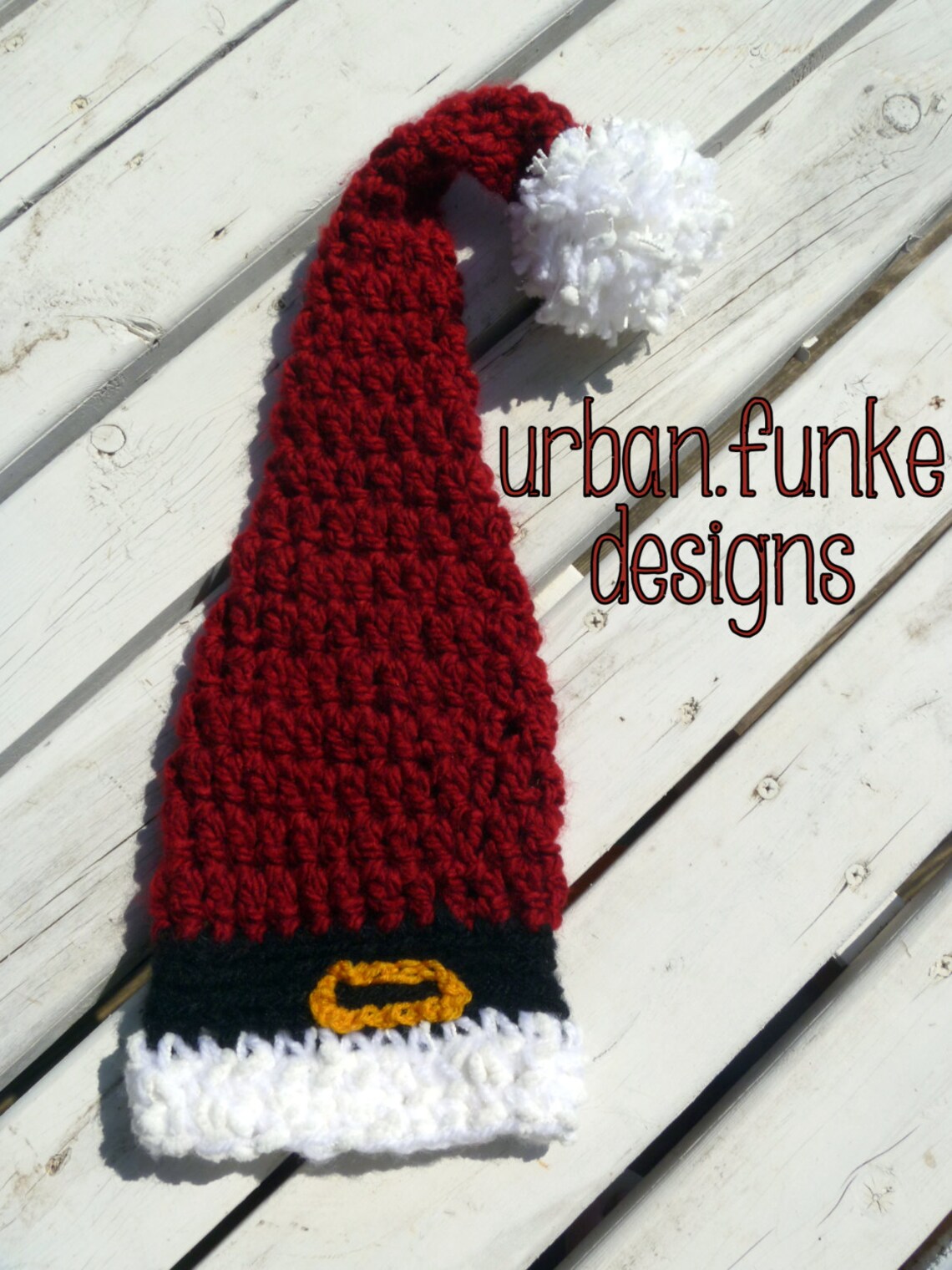 Santa Stocking Hat Crochet Pattern PDF - Etsy