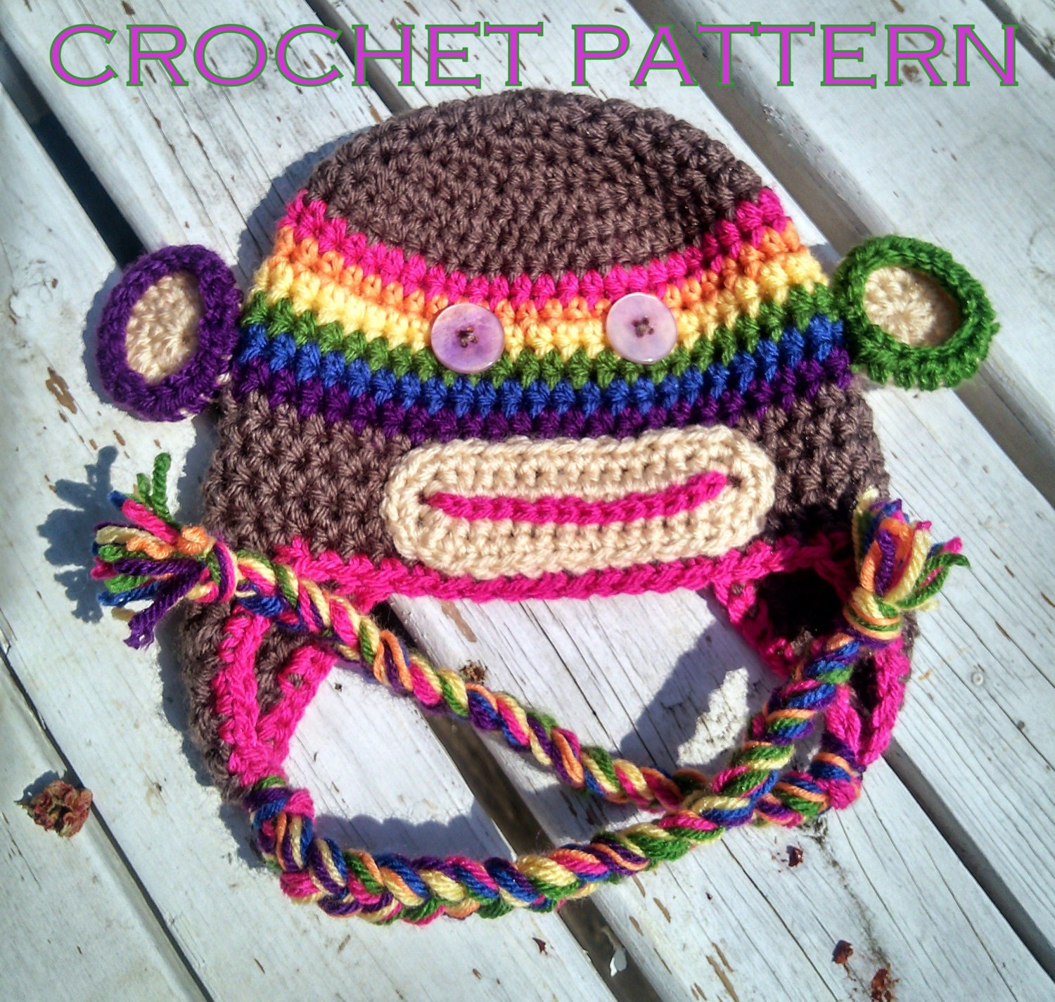 Crochet Sock Monkey Hat Free Pattern