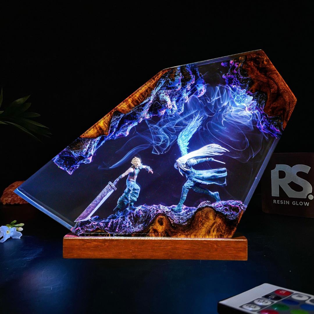 Handmade Fantasy Resin Battle Lamp, Custom Eternal Fantasy Lamp, Final ...