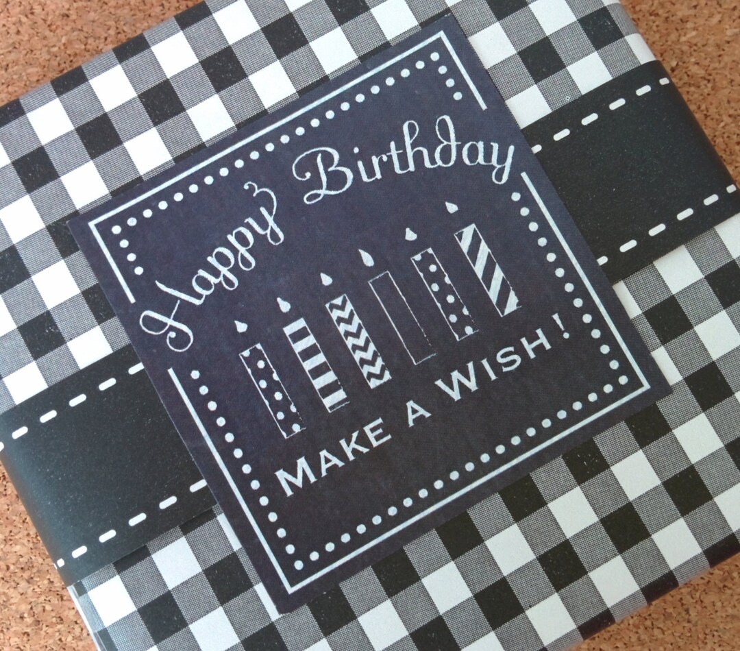 Chalkboard Style Birthday Labels - Etsy