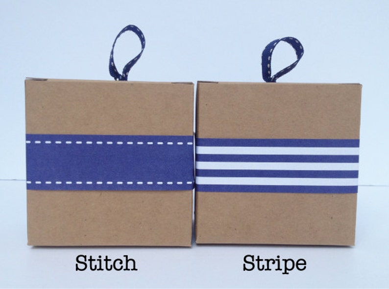 Narrow Navy Blue Paper Ribbon in Pattern of Your Choice - Etsy