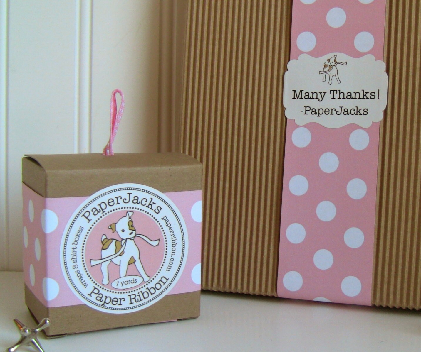 Pink Paper Ribbon in Pattern of Your Choice - Etsy