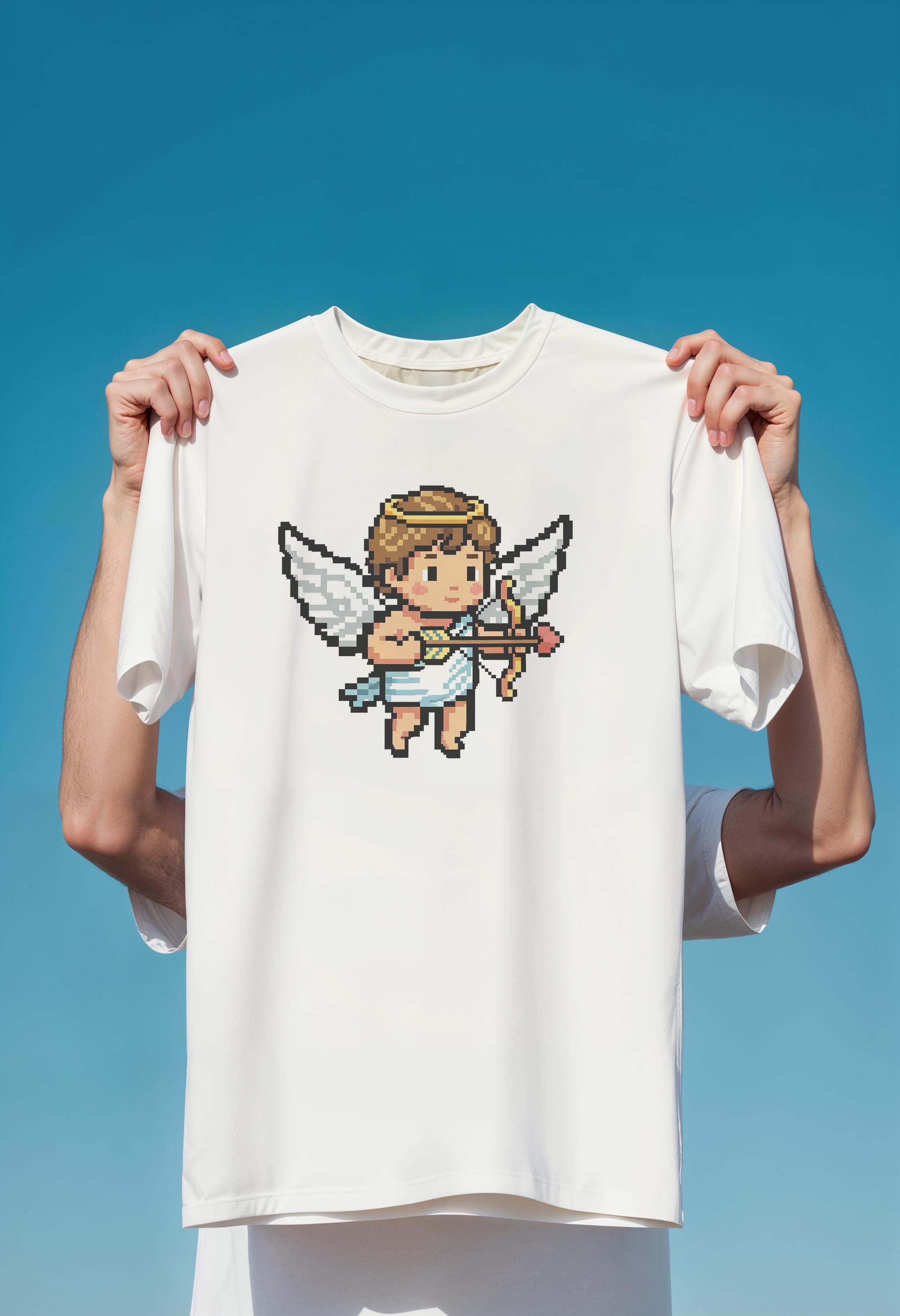 Angel Pixel Cupid Clip Art – 8 Bit Valentine PNG Transparent - Etsy