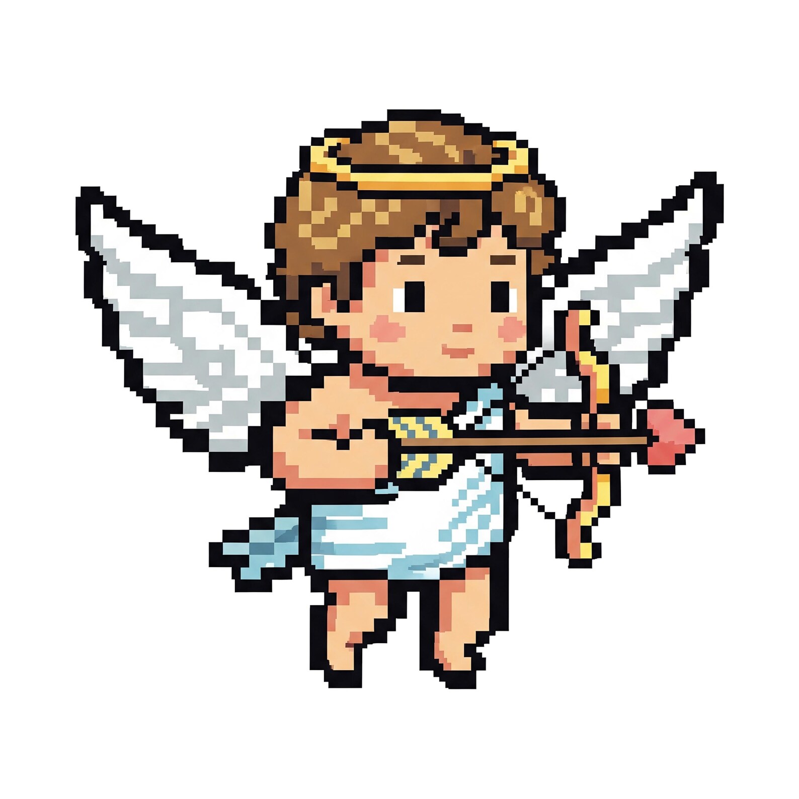 Angel Pixel Cupid Clip Art – 8 Bit Valentine PNG Transparent - Etsy