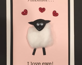 I Love You, I Love Ewe Card, Sheep, Funny Valentine's Day Card - Etsy