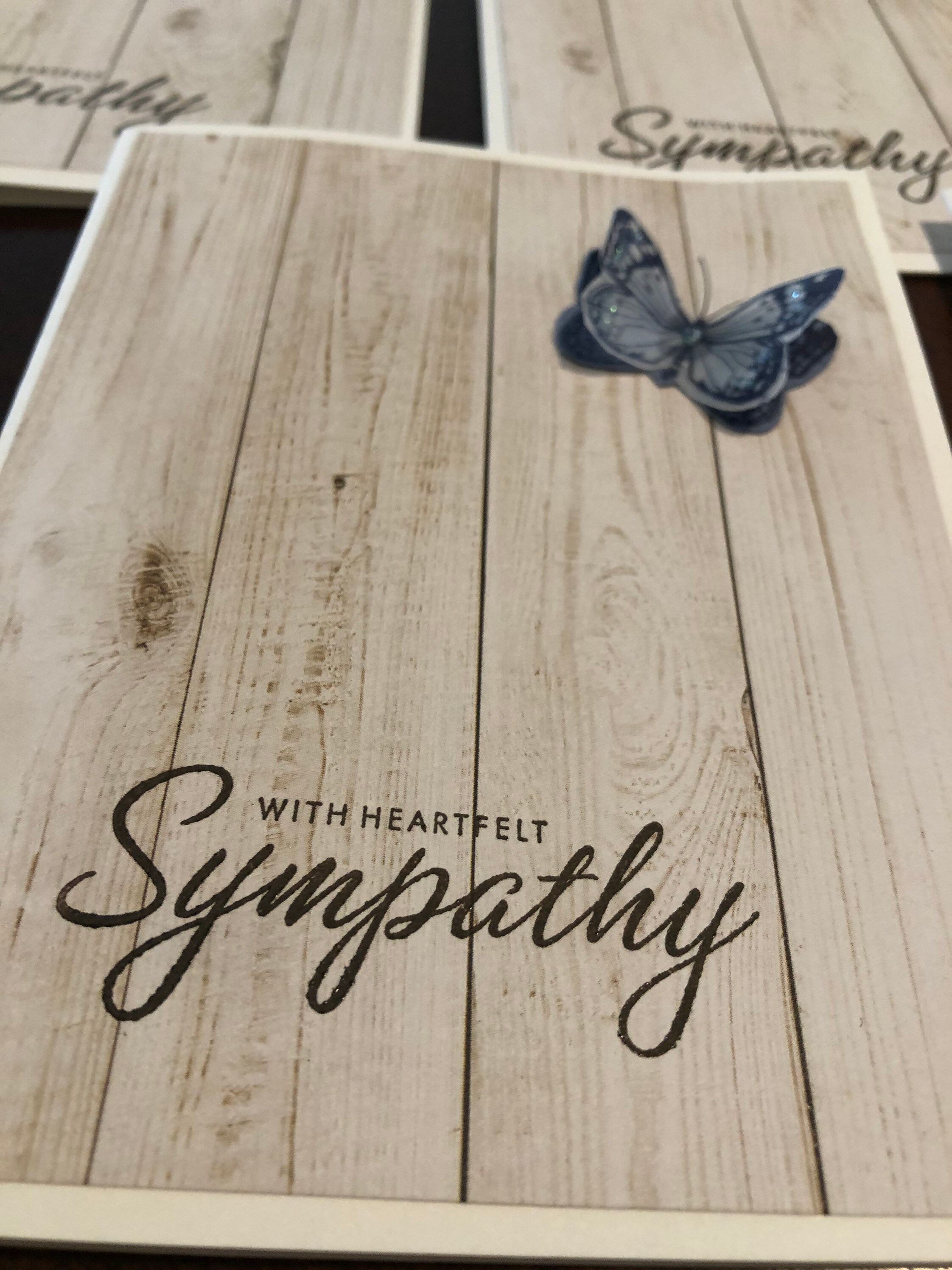 Blue Butterfly Sympathy Card - Etsy