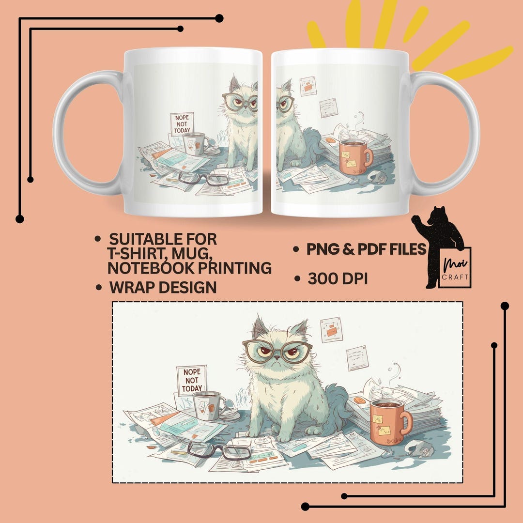 Grumpy Cat Mug for Office | Funny Cat Lover Gift | Sarcastic Cat ...