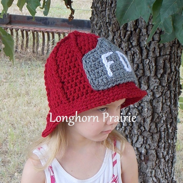 Crochet Fireman Hat - Etsy