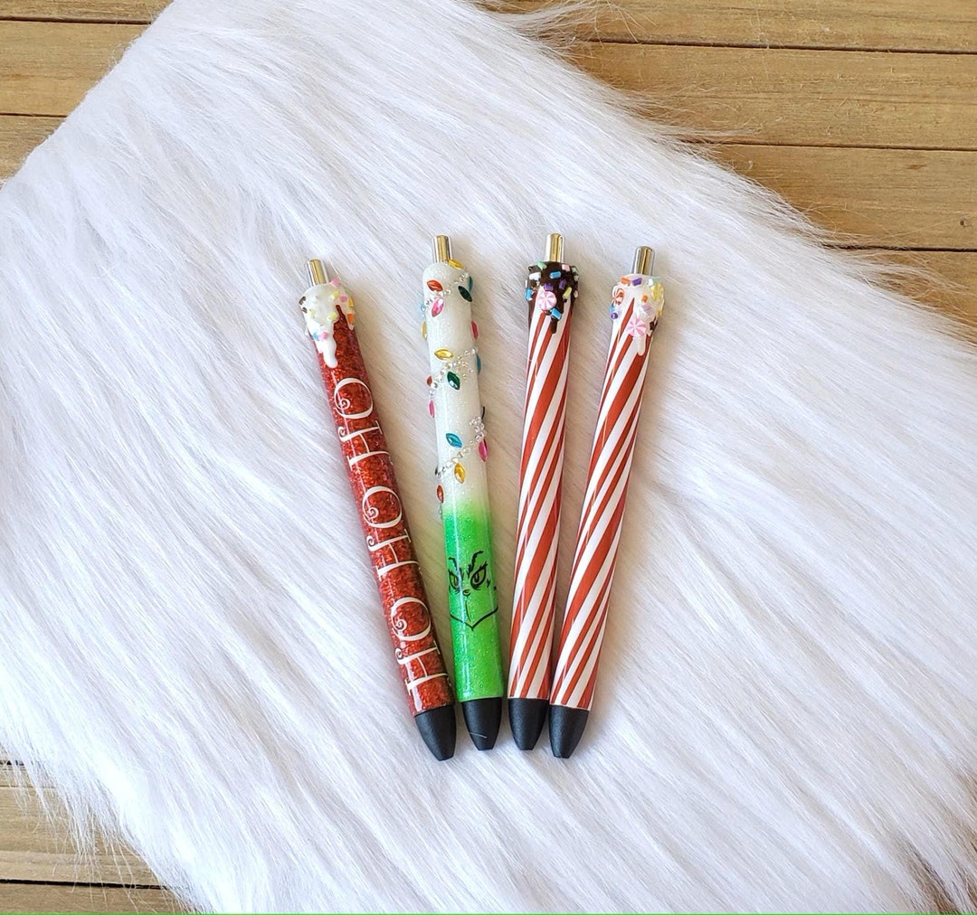 Christmas Pen Gel Pens Happy Hollidays BLACK Ink RTS - Etsy