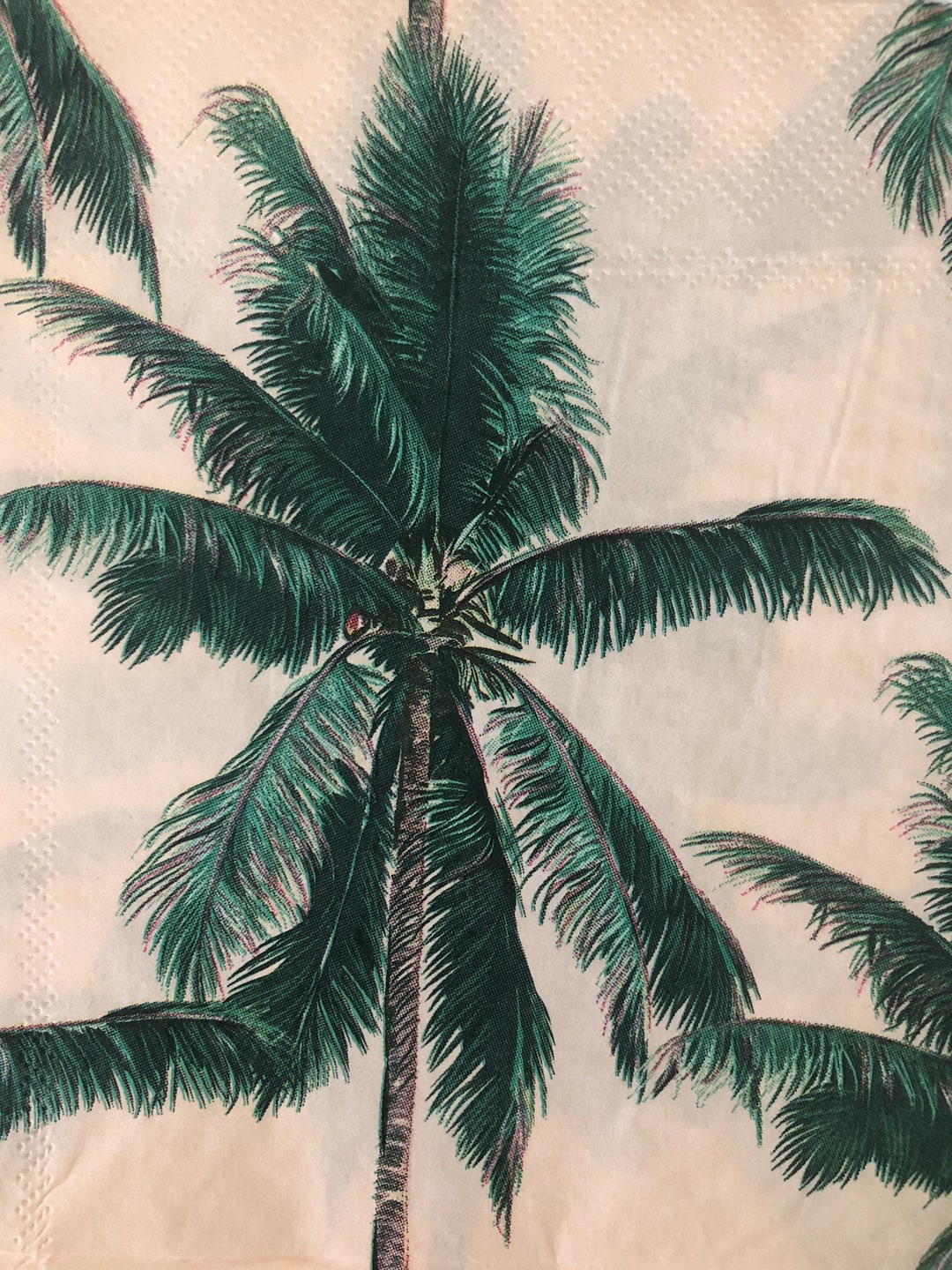 Decoupage Napkin | Palm Tree Paper | Coconut Tree | Ocean Themed Paper ...
