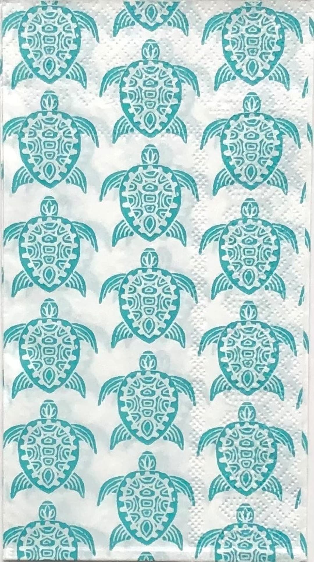 Decoupage Paper Napkin Sea Turtle Napkin Coastal Decoupage Oyster Shell ...