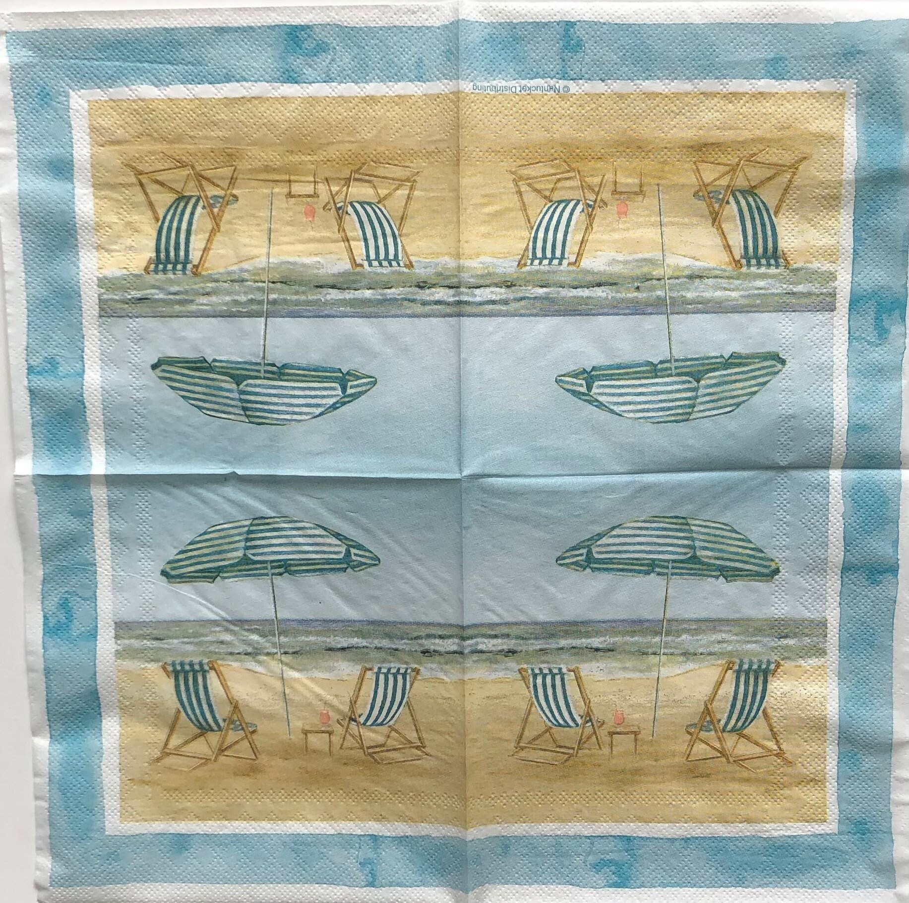 Decoupage Napkin Beach Scene Paper Napkin Ocean Themed Paper Shell ...