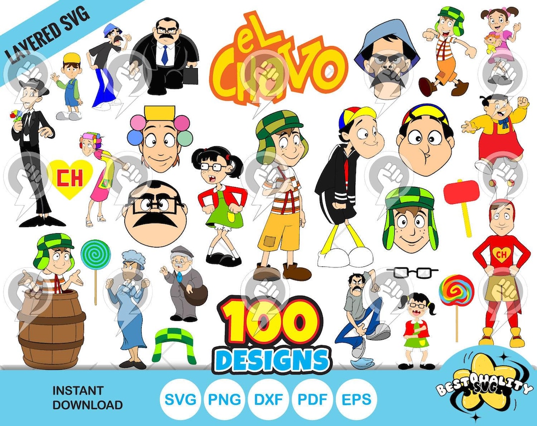 El Chavo Del Ocho Clipart Bundle, Svg Cut Files for Cricut / Silhouette ...