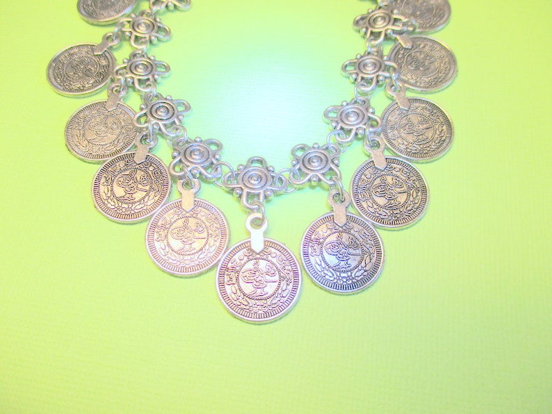 Silver Coin Anklet, Boho Jewelry, Bohemian, Beach, Body Jewelry, Belly ...