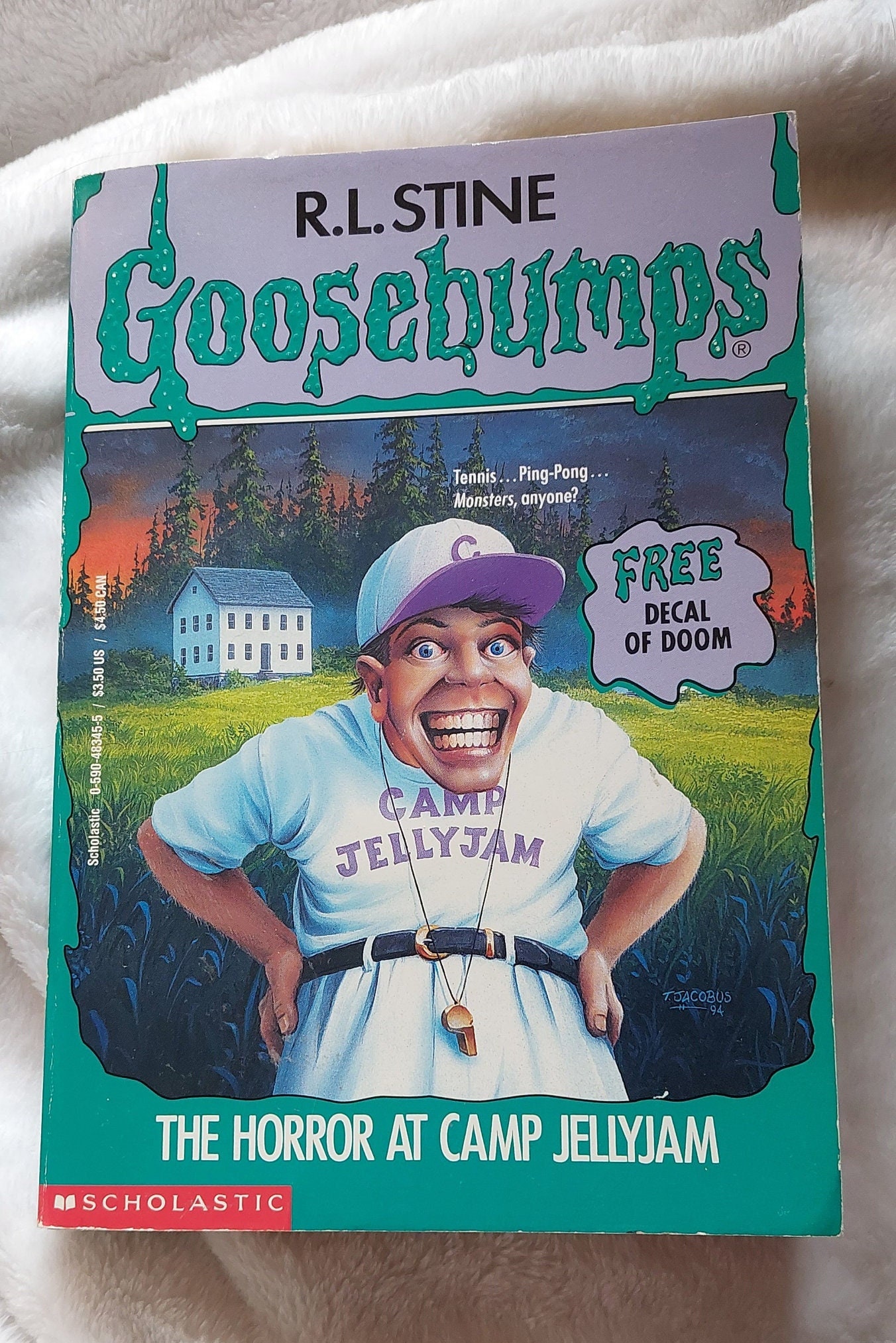 Vintage Goosebumps the Horror at Camp Jellyjam Book With Decal of Doom ...