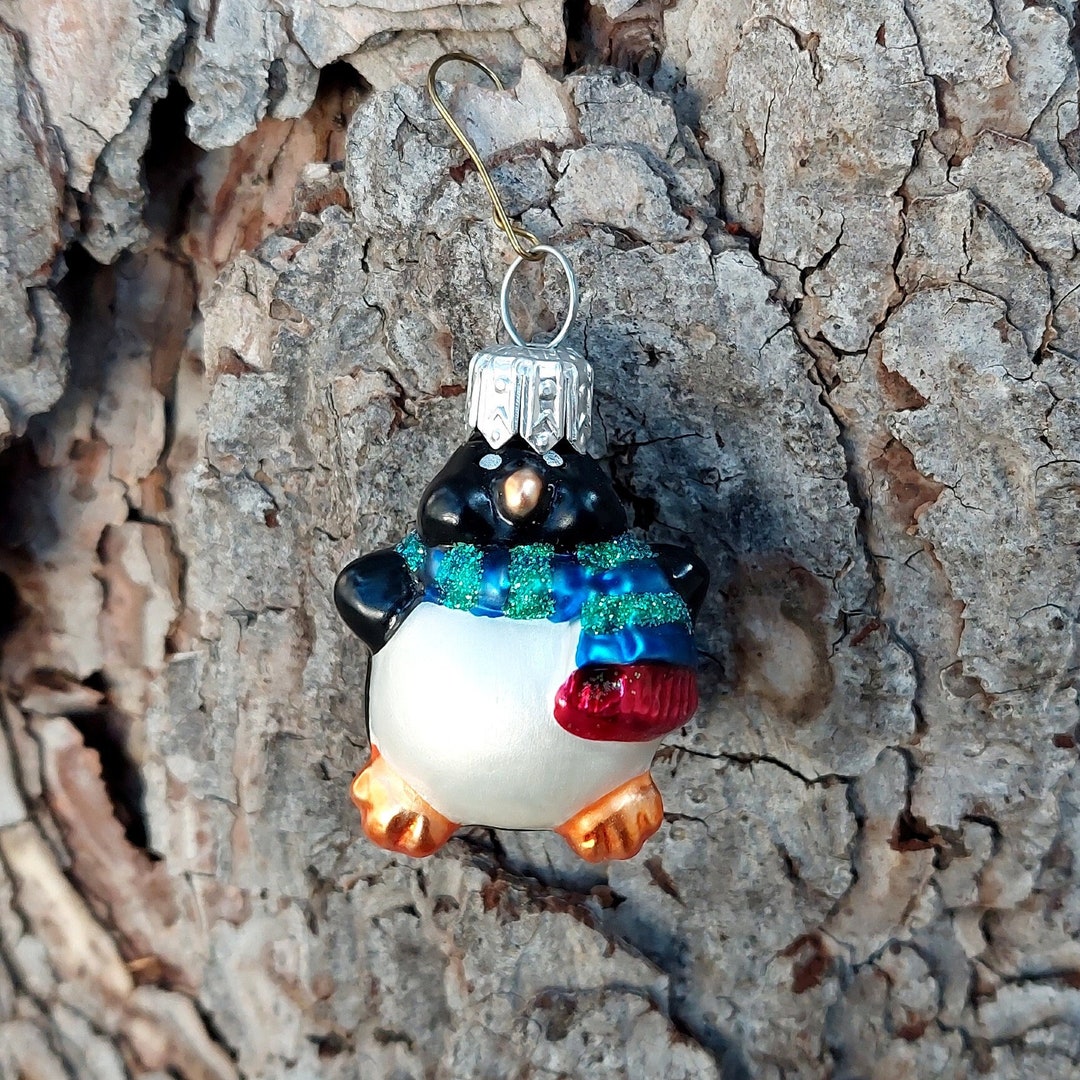 Vintage Hallmark 2000 lil' Roly-poly Penguin Glass Ornament in Box - Etsy