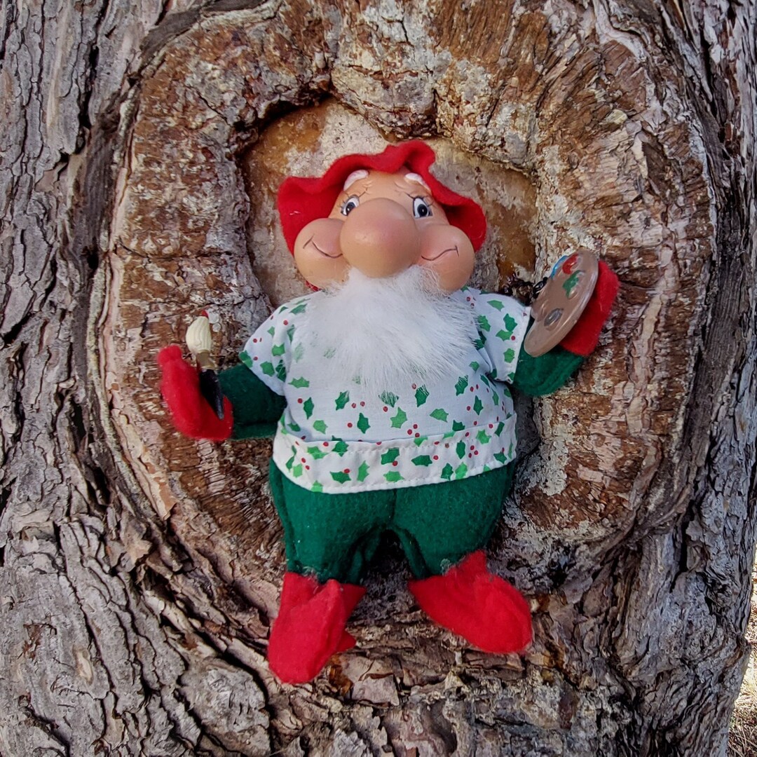 Vintage Santakins Bendable Doll Figure ''stubby'' Elf Artist 1990s - Etsy