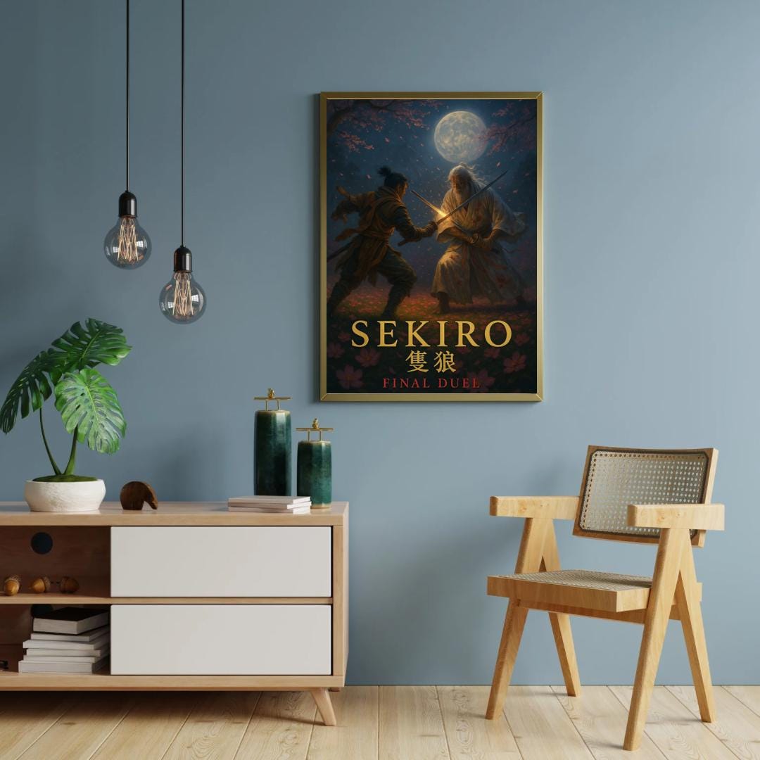 Sekiro Poster,sekiro Final Duel Poster – Sword Saint Isshin Boss Battle ...