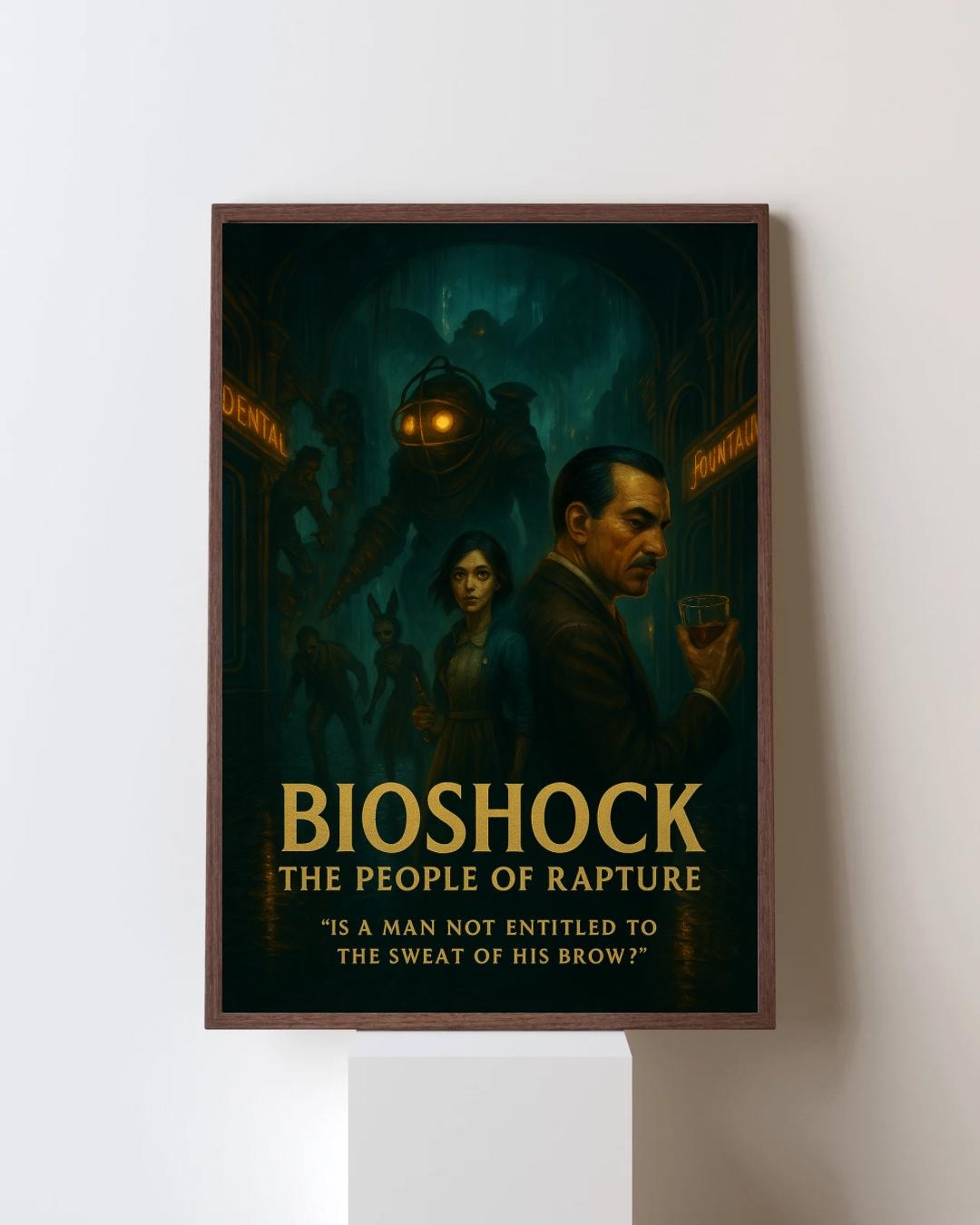 Bioshock Poster – the People of Rapture | Andrew Ryan, Big Daddy ...