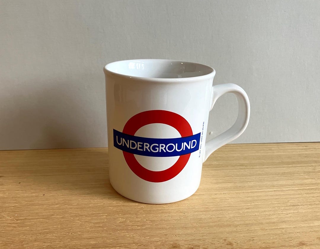 Vintage London Underground Mug, Solid, Two Sided, 1990s, Made in ...