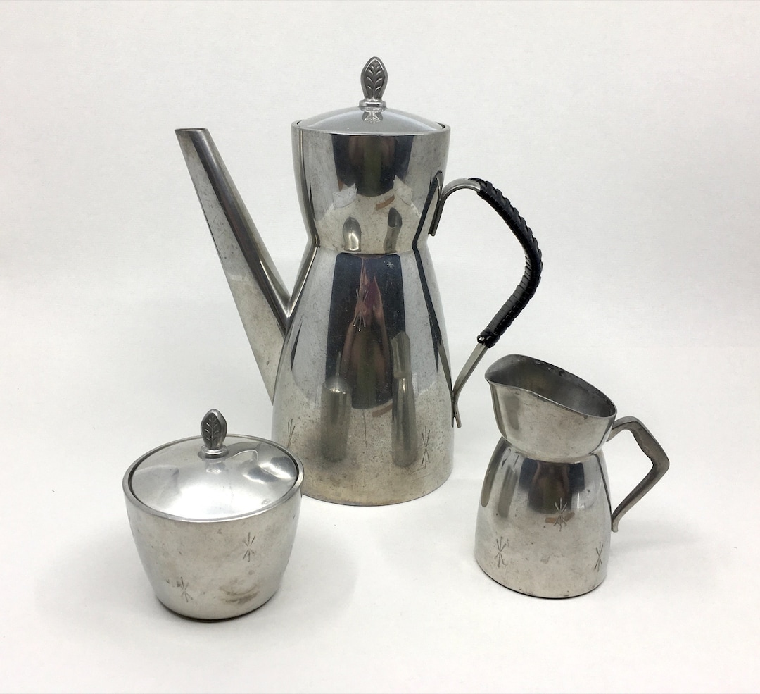 Vintage Brodrene Mylius, Norway Modern Pewter Coffee Set, 1950s-early ...