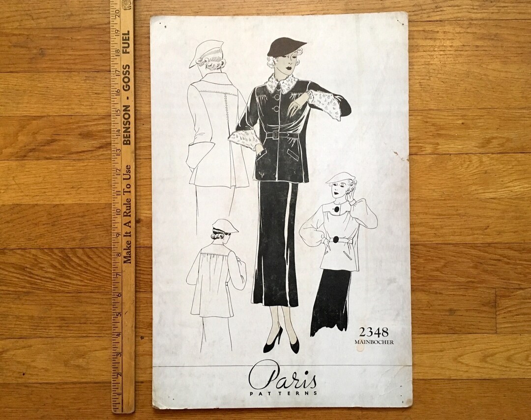 Rare Original 1930s Paris Patterns Store Counter Display Card ...