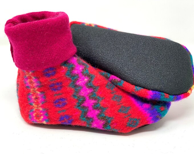 Kids Wool Slippers, Waldorf, Kid's Large, Grippy Bottoms, Shoe Size 13. ...