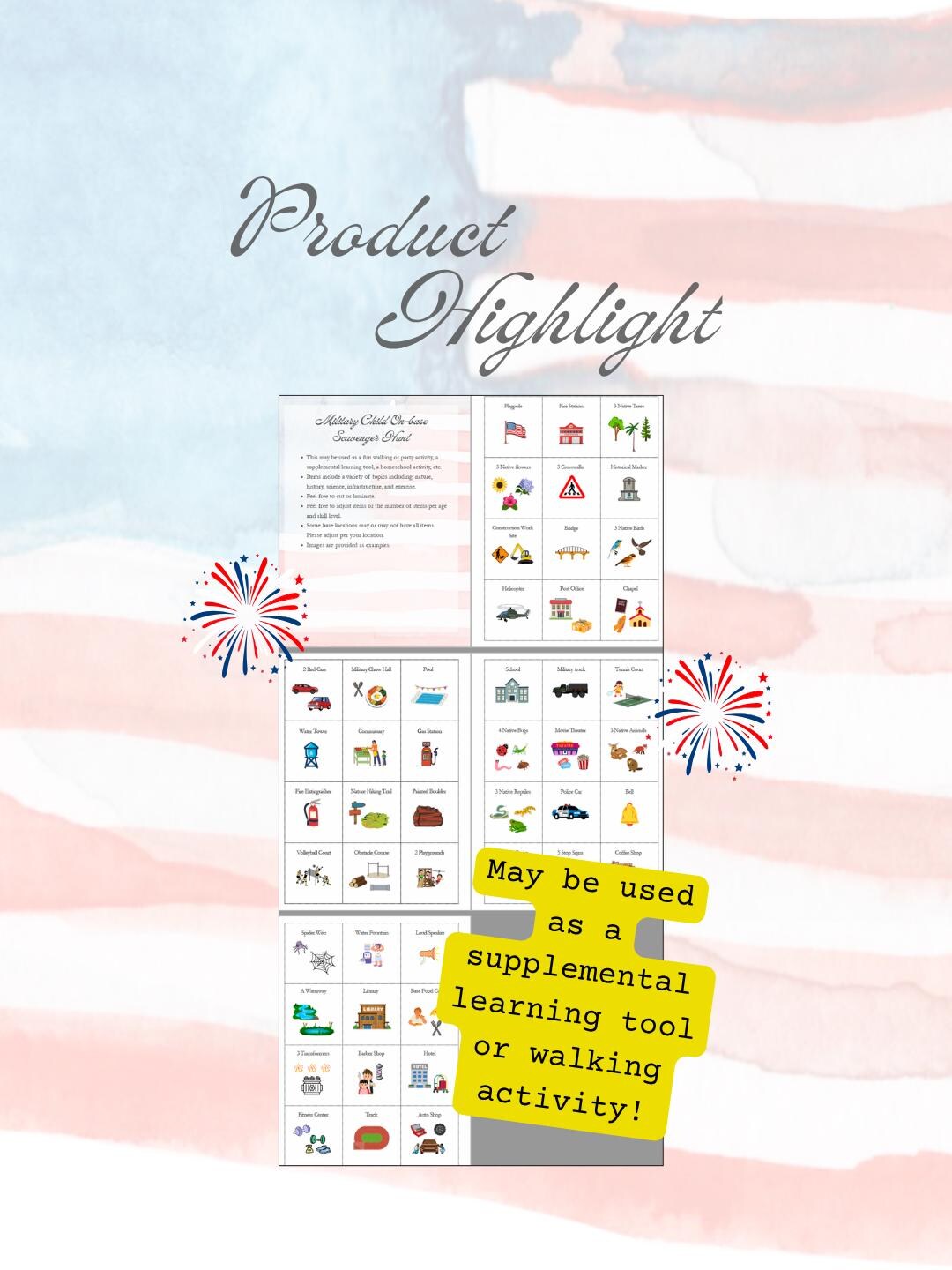 Military Child On-base Scavenger Hunt, PDG, Digital Download, MILSPO ...