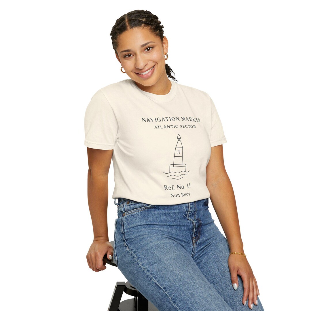 Nun Buoy Charted Waters Shirt | Nautical Coastal Shirt | Comfort Colors ...