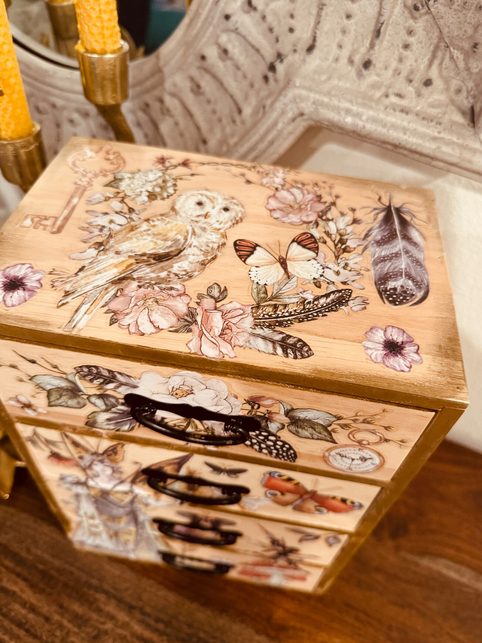 Fairies & Butterflies Wooden Mini Drawers Jewlery Box - Etsy