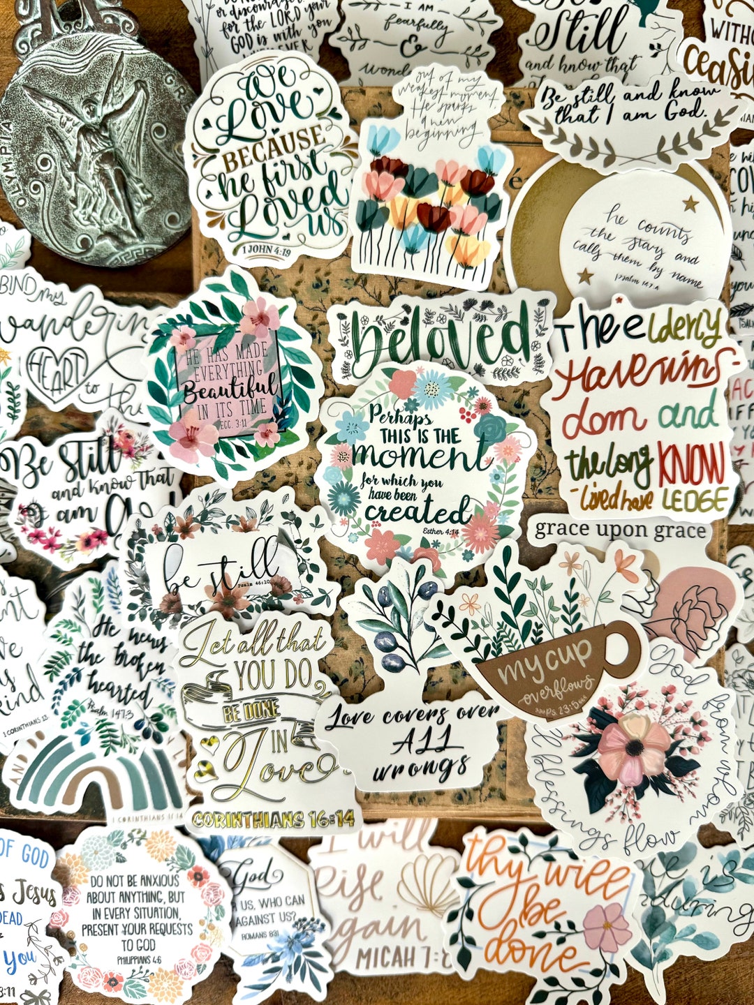 51 Inspirational Scripture Bible Verse Pack of Stickers for Junk ...