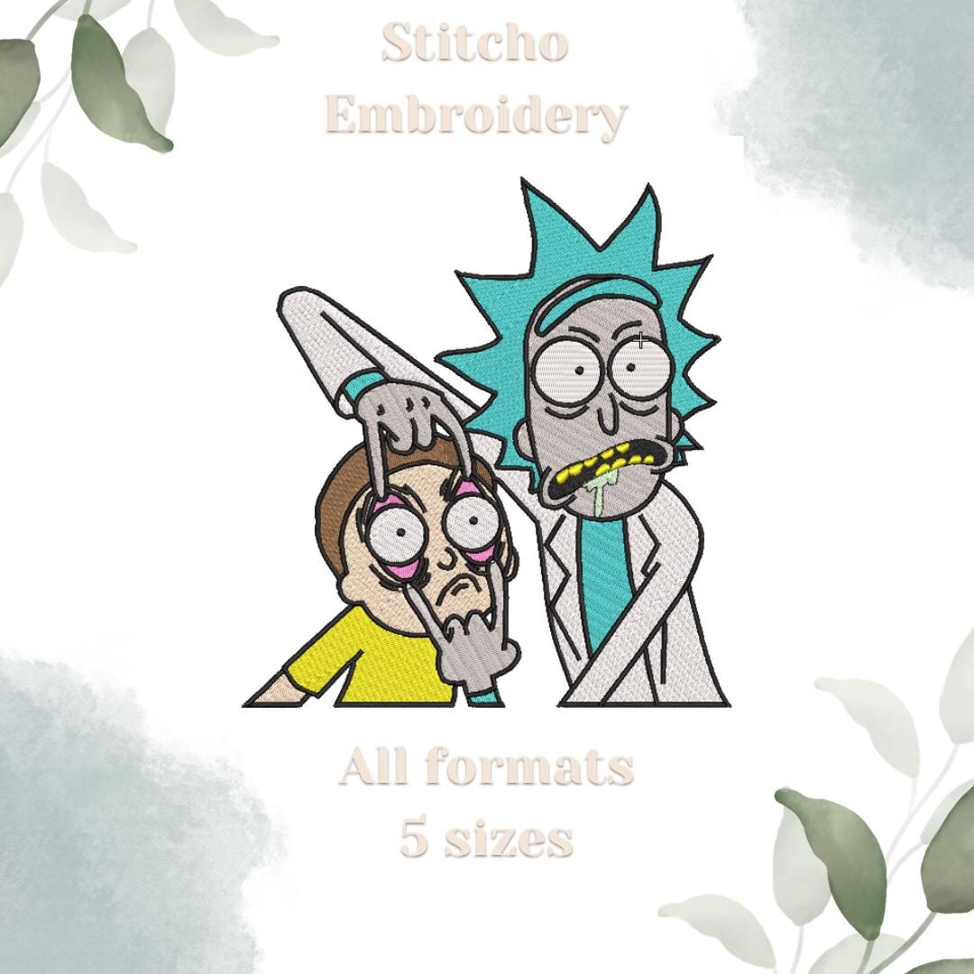 Rick and Morty Embroidery Design - 5 Sizes - Etsy
