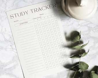 Printable Study Tracker | Study Planner Sheet | Chapter Revision ...