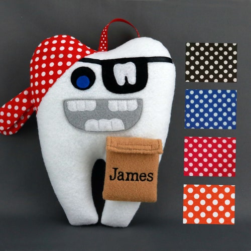 Tooth Shaped Pillow With Personalized Pocket Tooth Fairy - Etsy