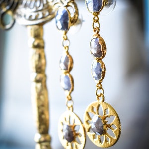 THE OLYMPIA EARRINGS /// Blue Silverite, Pink Silverite, Dangle ...