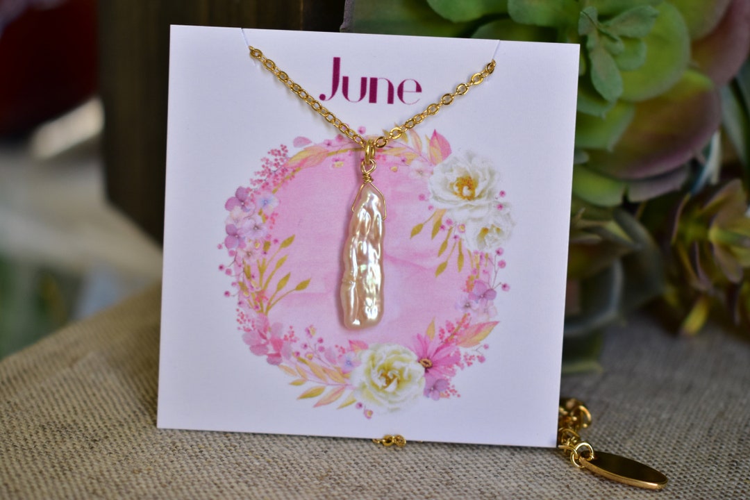 JUNE BIRTHSTONE NECKLACE /// Women's Gifts, Layering Accessories ...