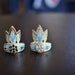 TIGER LILY RING /// Aqua Blue Enamel, Cubic Zirconia, Women's Jewelry ...