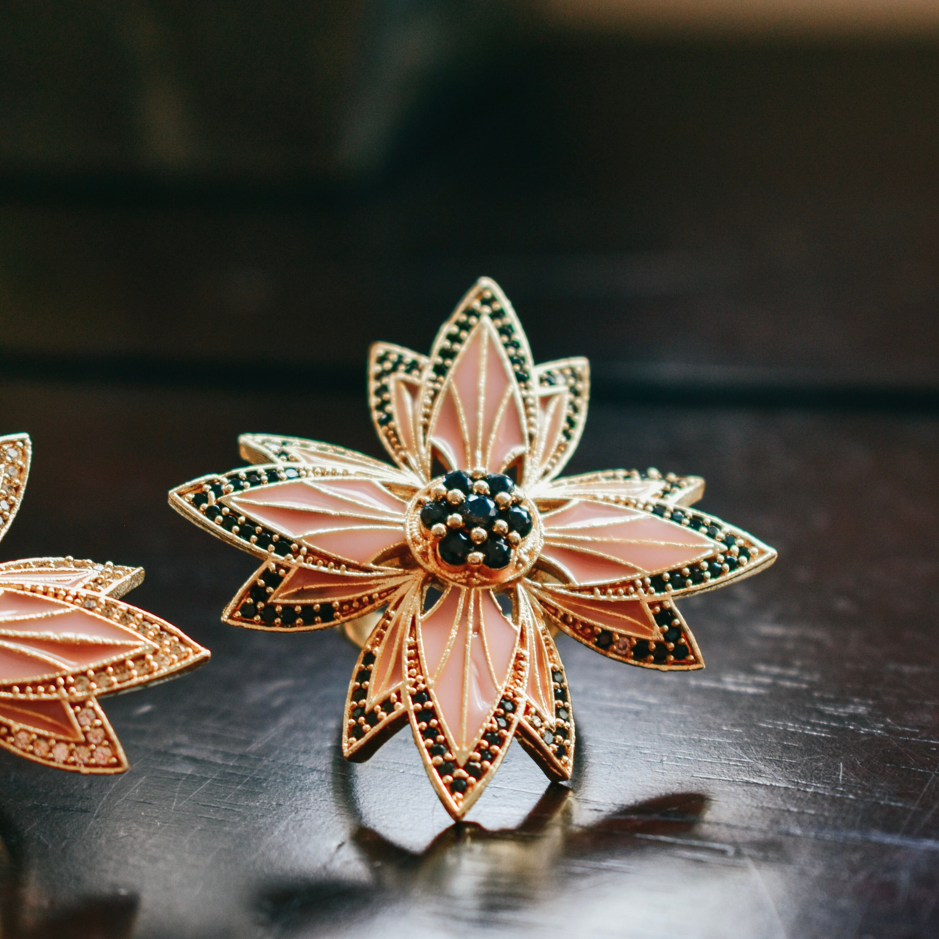 PHOENIX RING /// Pink Enamel, Statement Ring, Adjustable Band, Bohemian ...