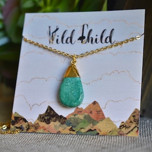 WILD CHILD NECKLACE /// Turquoise Gemstone Necklace, Women's Gifts ...
