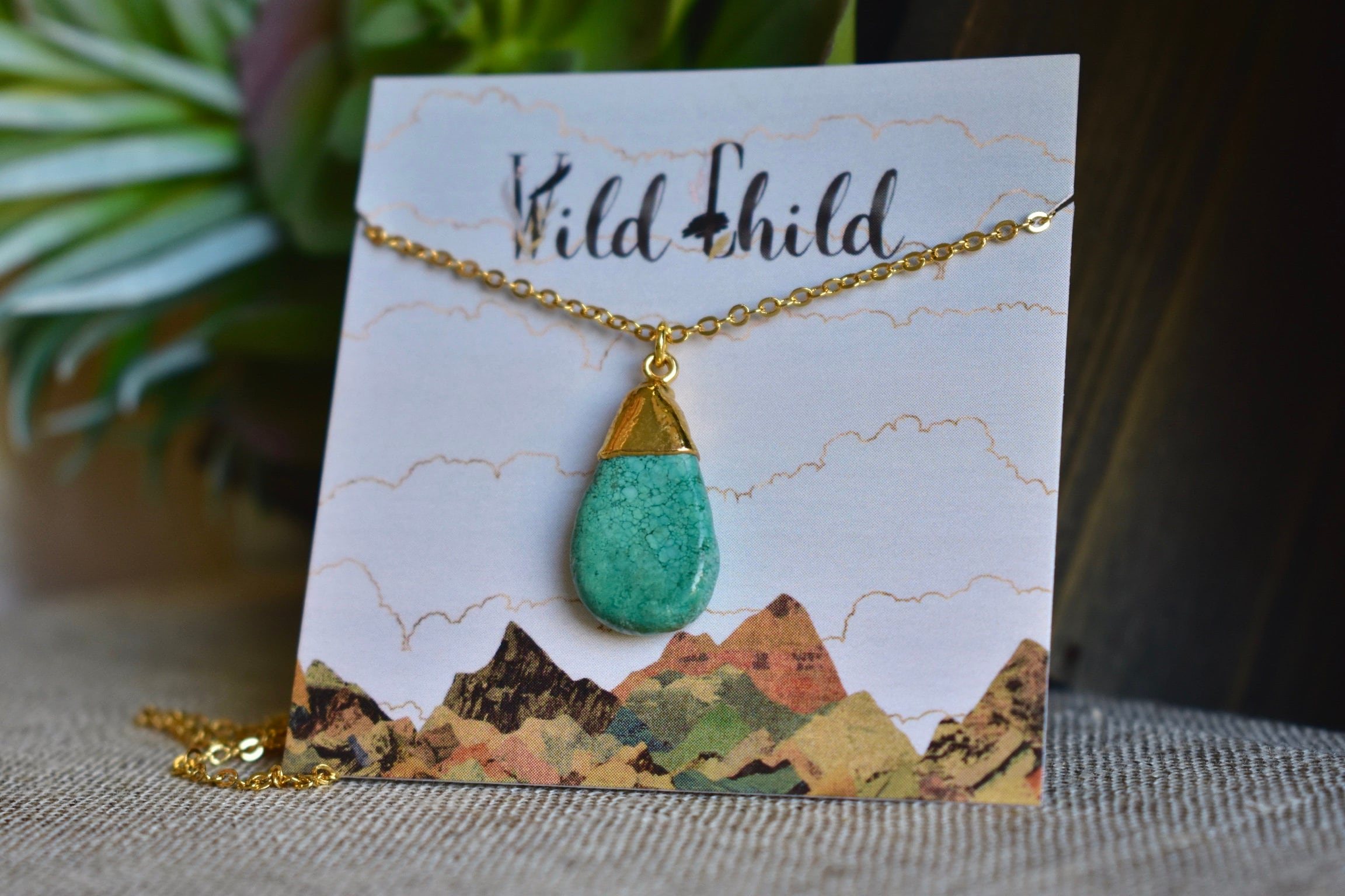 WILD CHILD NECKLACE /// Turquoise Gemstone Necklace | Etsy