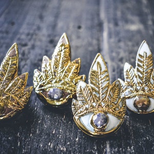 THE KNOX RING /// Gold Ring, Pink Silverite, Statement Ring, Festival ...